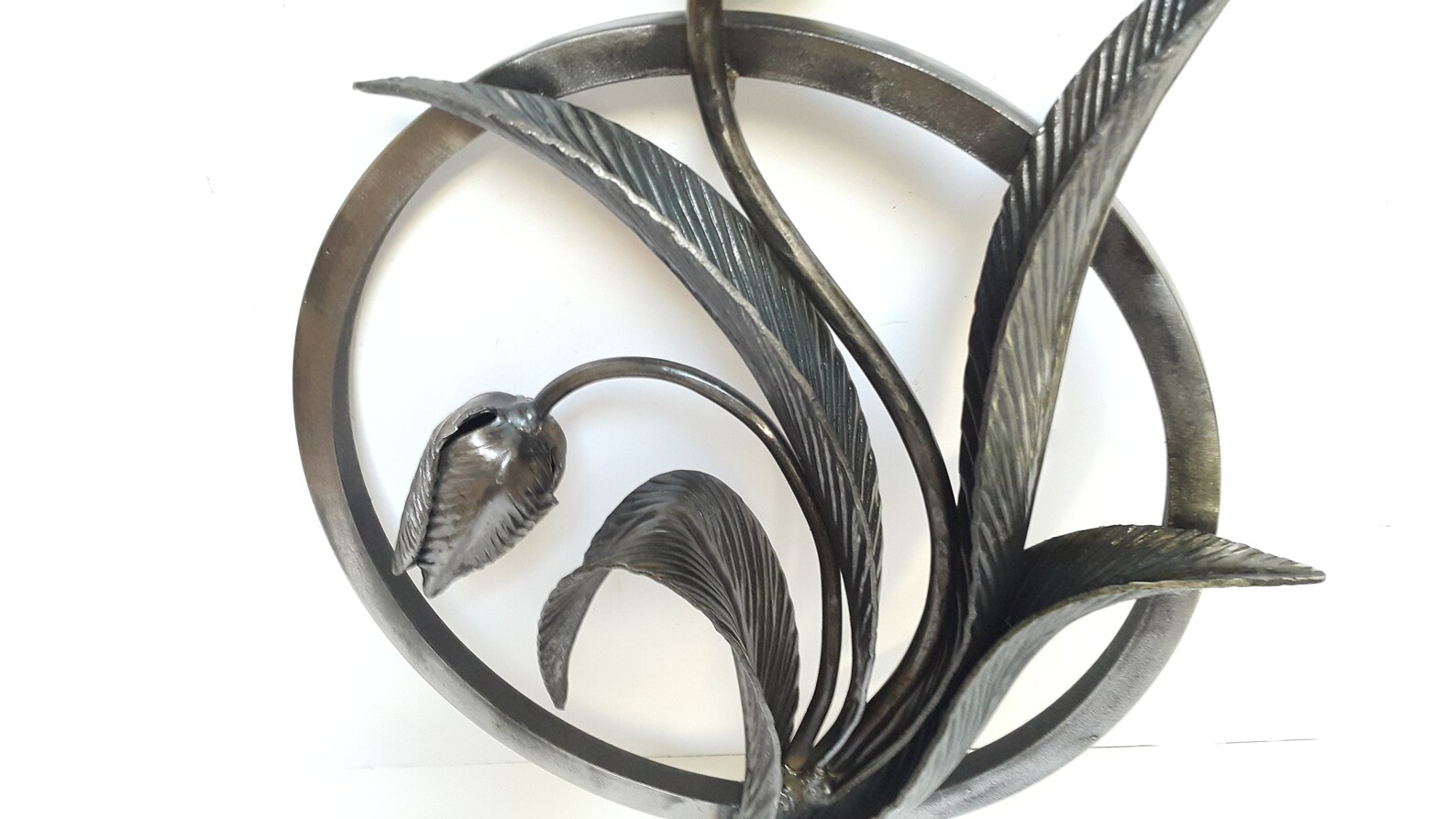 Steel Tulips Flowers,steel Wall Round Sculpture,large Heavy Rosette ...
