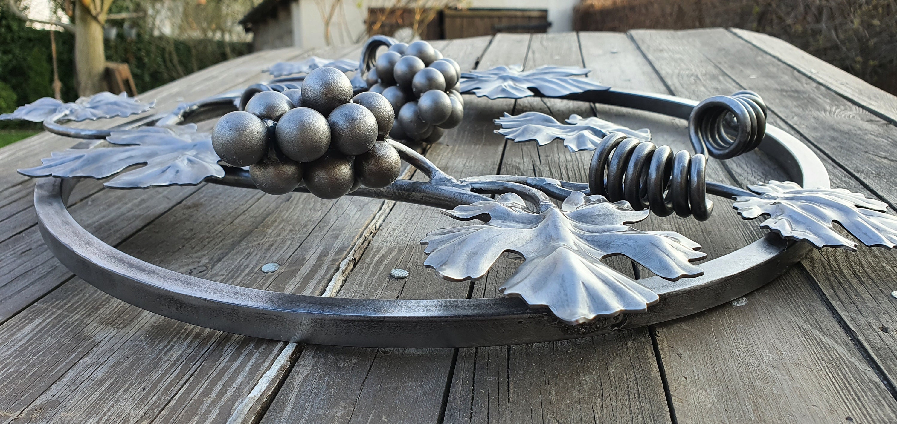Forged Elements Rosette of Grapes vine Twig With Grape Craft - Etsy UK