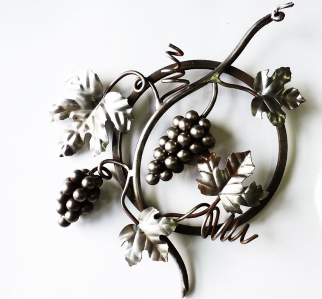 Forged Elements Rosette of Grapes ,vine Twig With Grape Craft Work ...