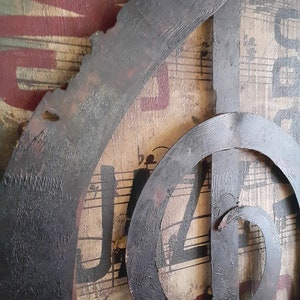 Treble Clef,violin Key,metal Wall Art Sculpture,handmade 3D Painting ...