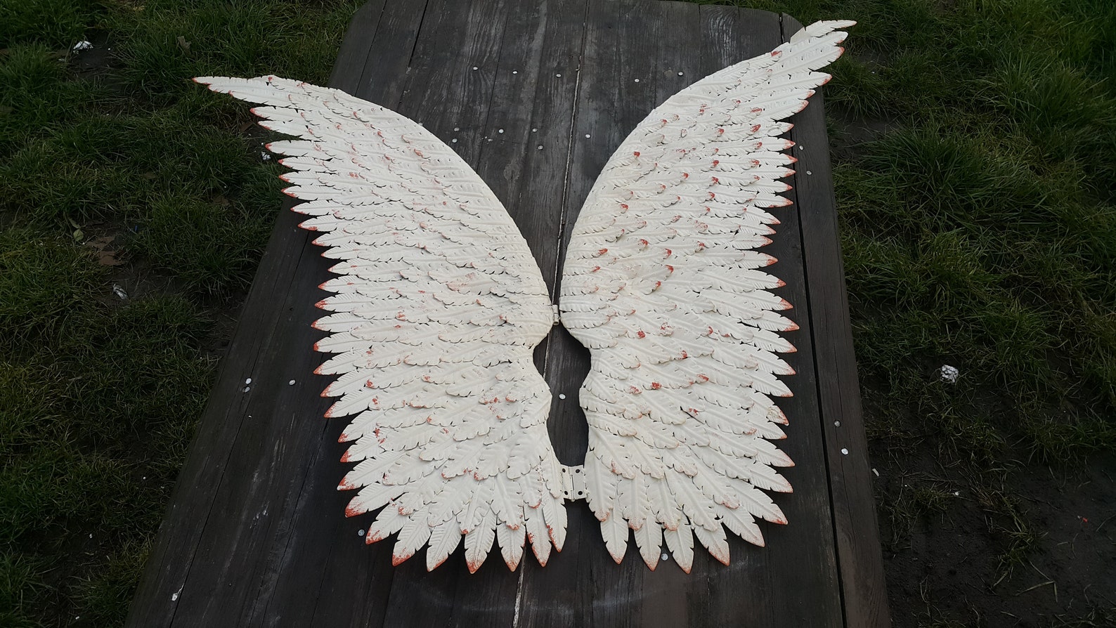 Extra Large Angel Wings Wall Decoration Metal Artwall | Etsy