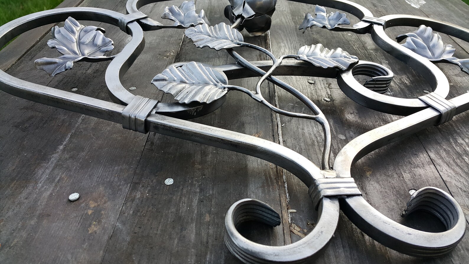 Wrought Iron Gate Valance for Wood Gates and Entry Tops,large Heavy ...