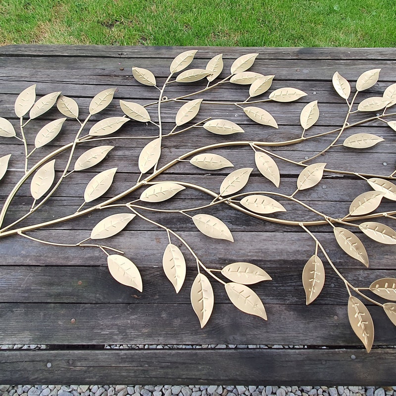 Metal Leaf Wall Art - Etsy