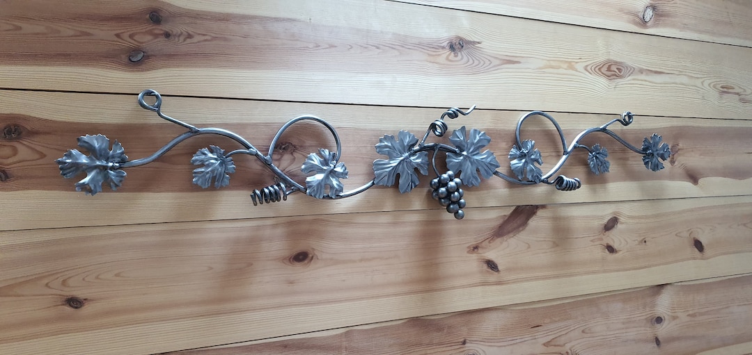 Vine Twig With Grape Craft Work Steel Art,52"x9",metal Wall Decor ...