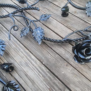 Stunning Steel Wall Sculpture Twig With Roses ,black or Gold,home Wall ...