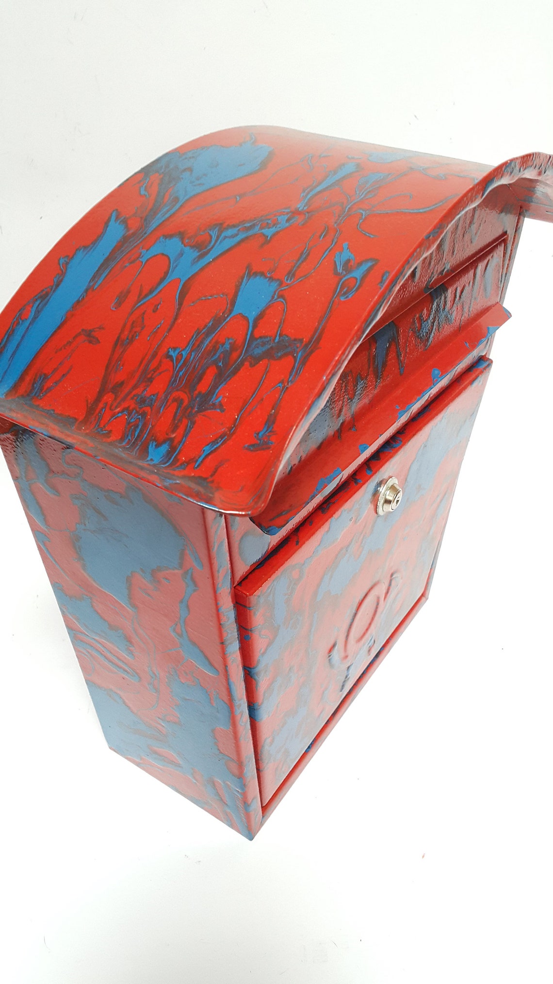 Artistic Colorful Mailbox Modern Wall Mount Home Metal | Etsy