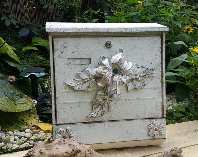 Large White Metal Art Mailbox Wall Mounted,tube for the Press,forged ...