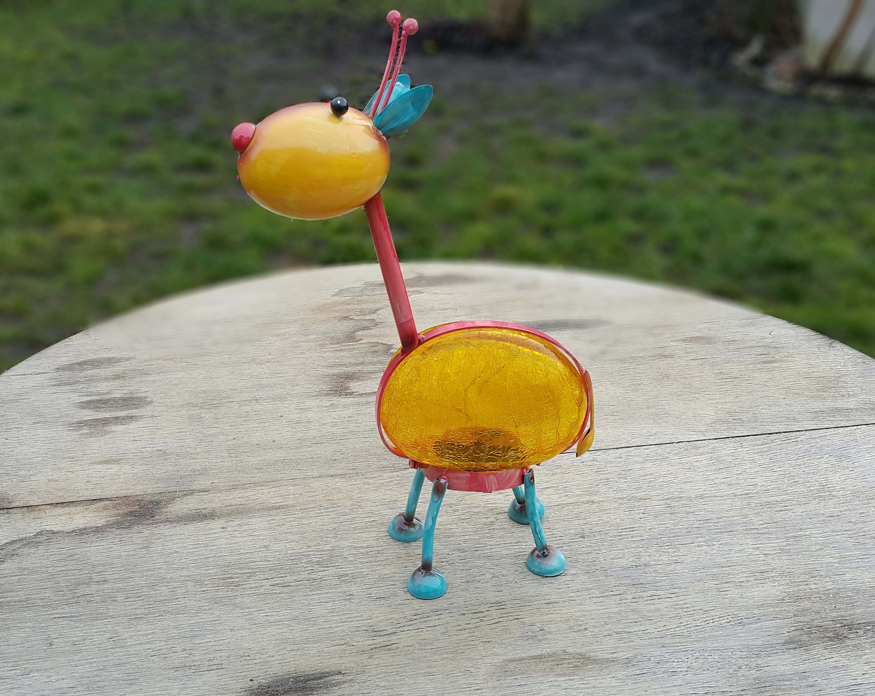 Giraffe With LED S Solar Panelmetal Garden/home Decor | Etsy