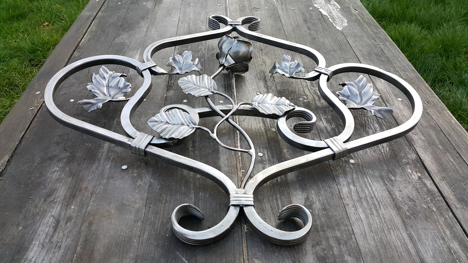 Wrought Iron Gate Valance for Wood Gates and Entry Tops,large Heavy ...