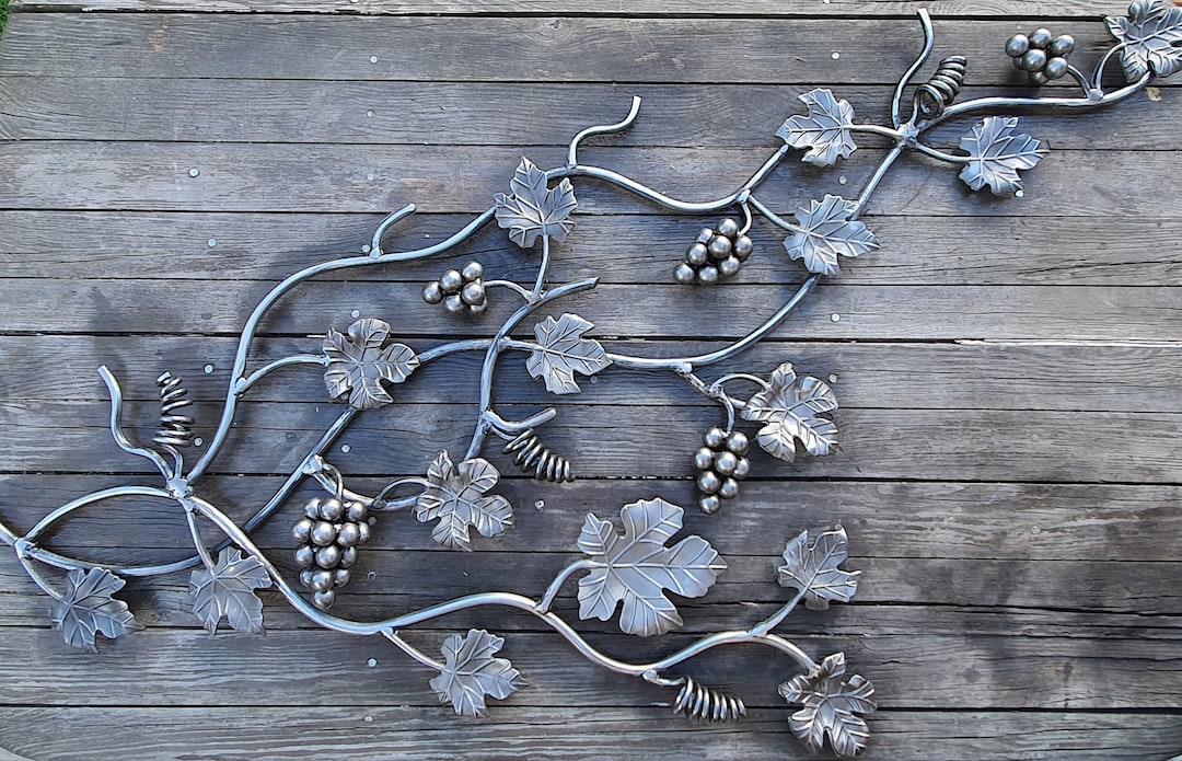 Vine Twig With Grape Craft Work Steel Art,large Exclusive Decoration ...