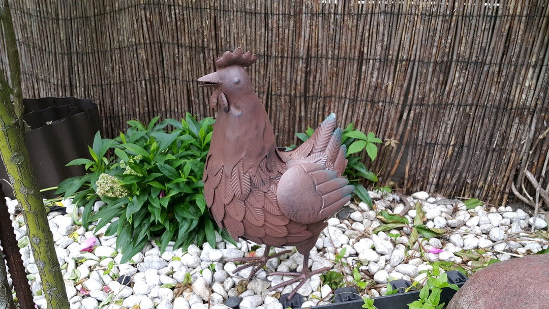 Hen Metal Garden Figure,metal Animals Figurine,garden Sculpture Animals ...