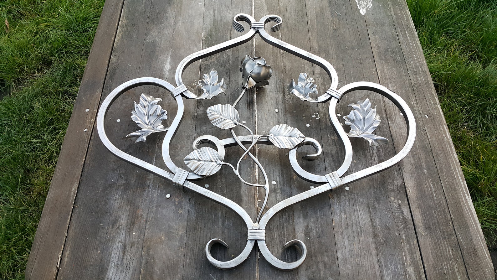 Wrought Iron Gate Valance for Wood Gates and Entry Tops,large Heavy ...