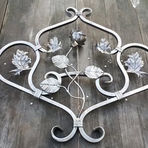 Wrought Iron Gate Valance for Wood Gates and Entry Tops,large Heavy ...