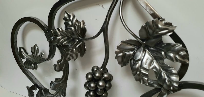 Steel Grape Steel Wall Decor Grape Sculpture,large Heavy Rosette,metal ...