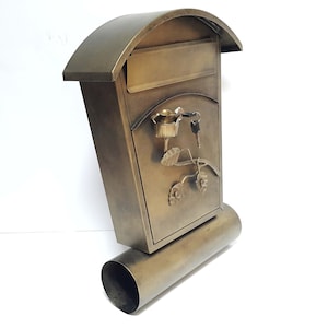 Handcrafted Mailboxes,wall/door Mount,color Antique Gold,alluring House ...