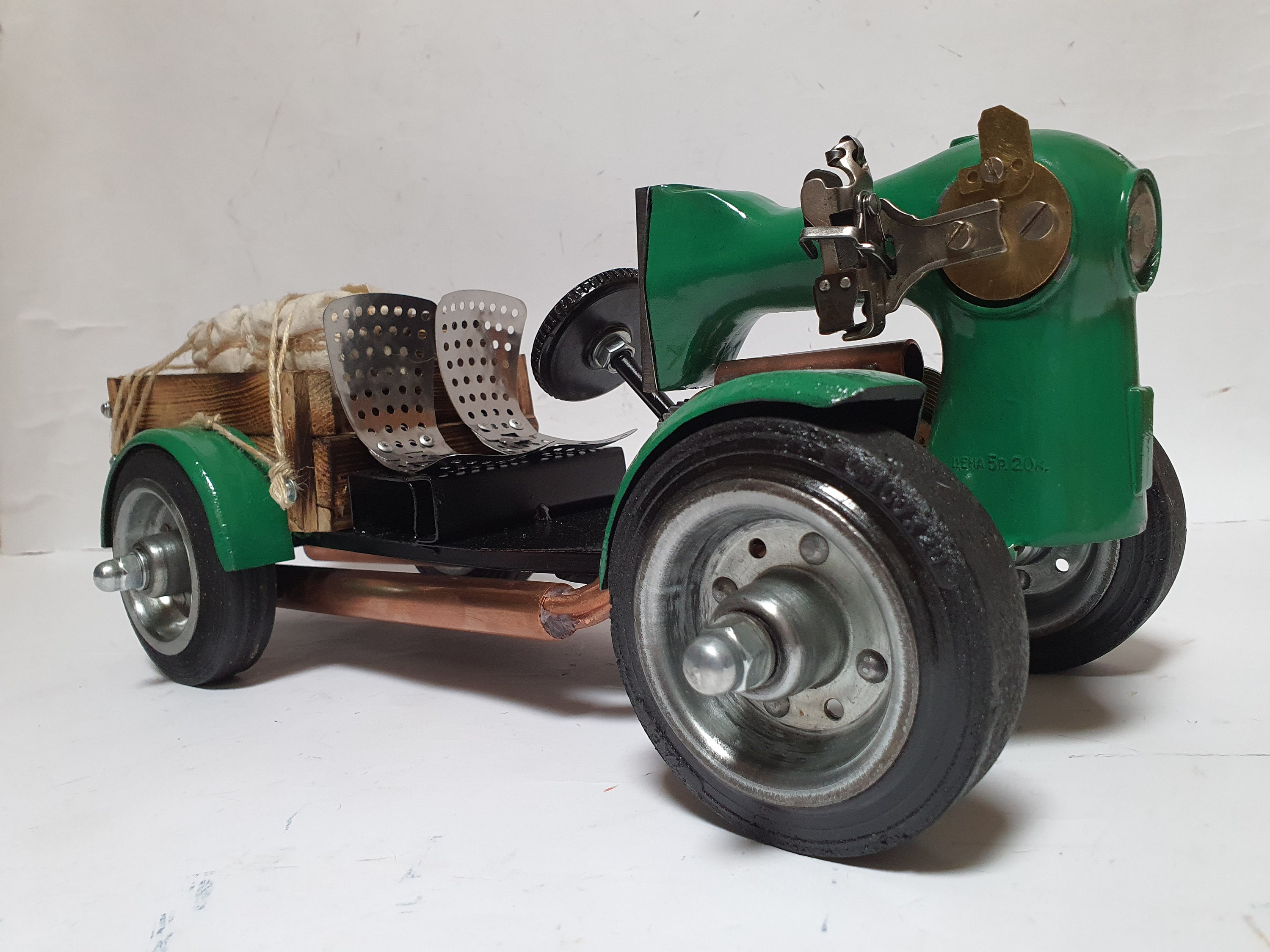 Recycled Art Metal Cars Sewing MachineMetal Art | Etsy