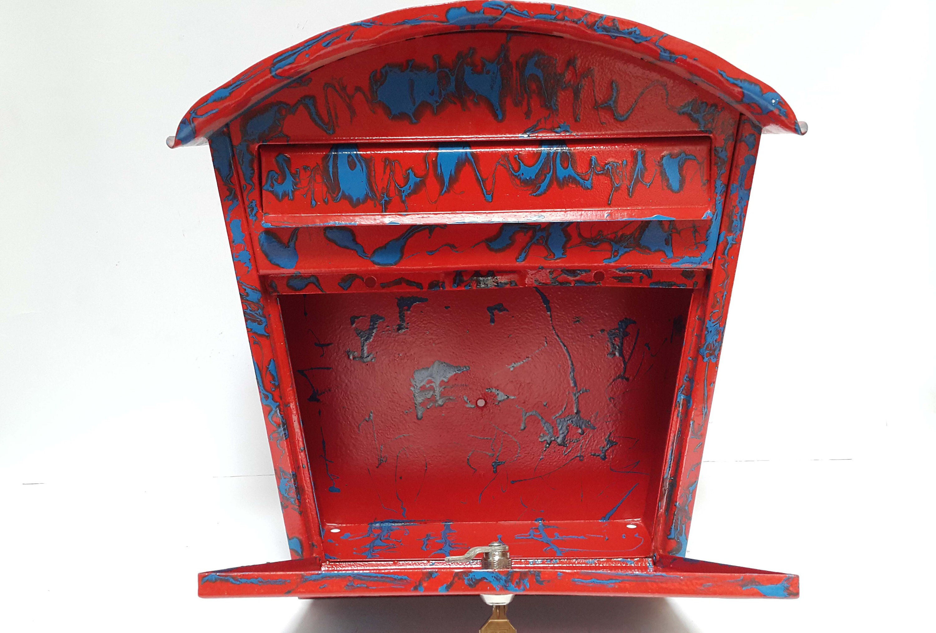 Artistic Colorful Mailbox Modern Wall Mount Home Metal | Etsy