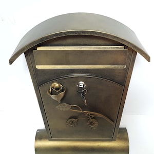 Handcrafted Mailboxes,wall/door Mount,color Antique Gold,alluring House ...
