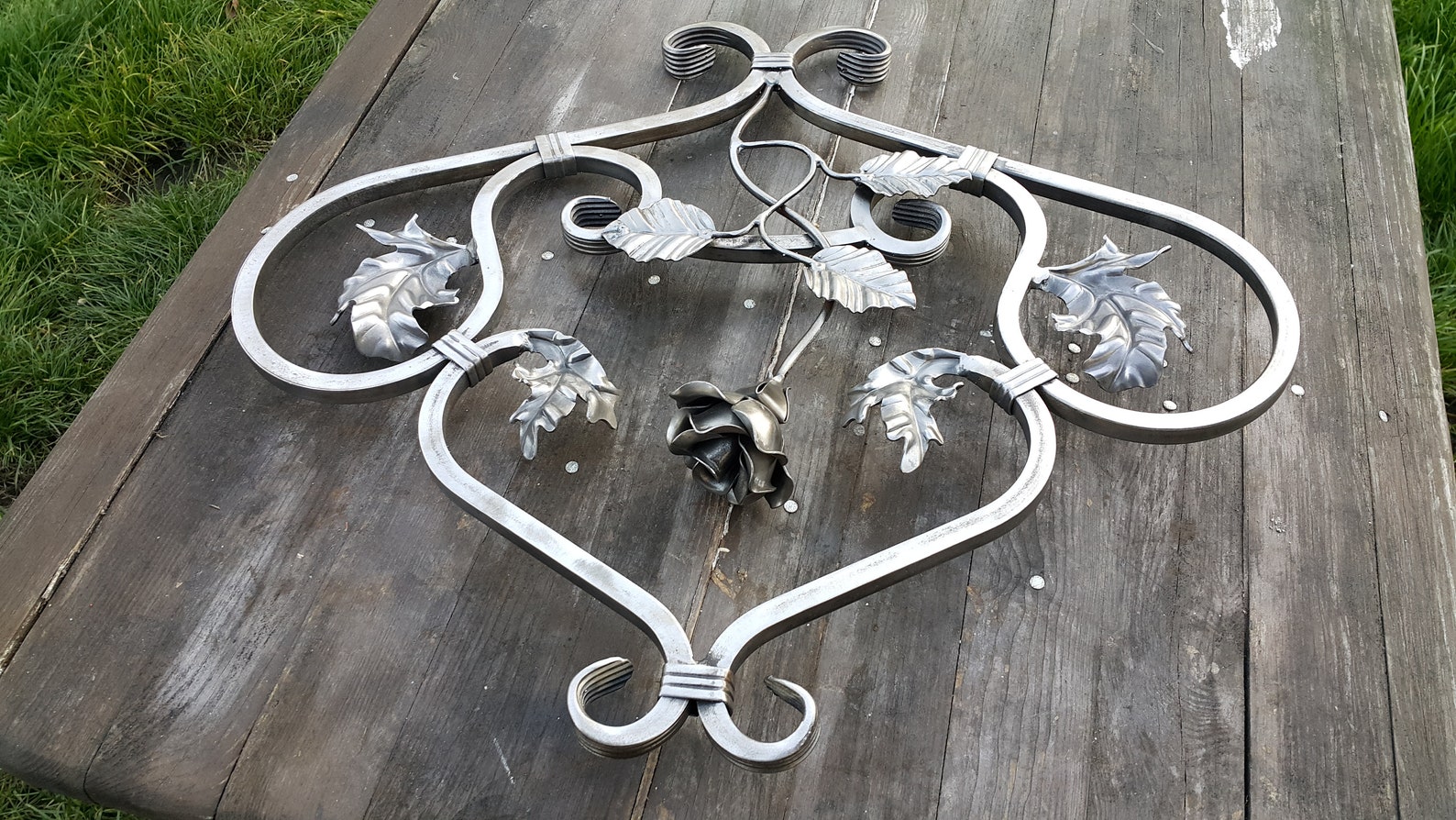 Wrought Iron Gate Valance for Wood Gates and Entry Tops,large Heavy ...