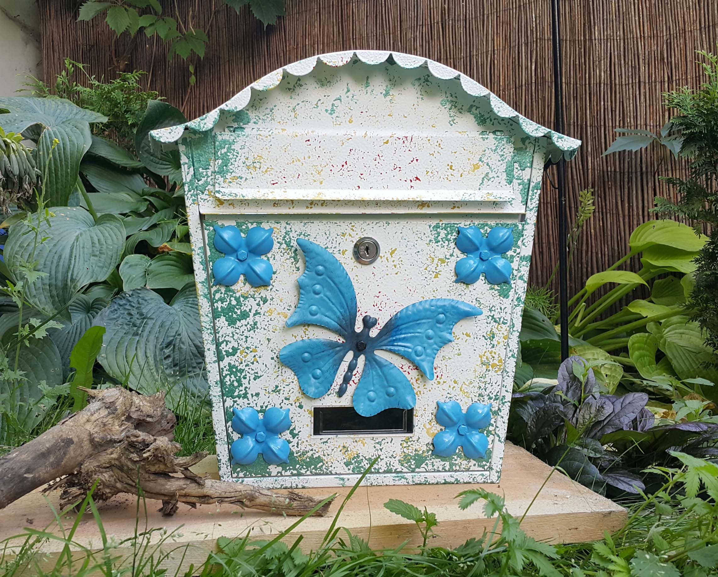Butterfly on the Meadow,metal Handmade Mailbox,wall or Door Mounted ...