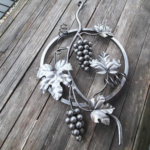 Forged Elements Rosette of Grapes ,vine Twig With Grape Craft Work ...