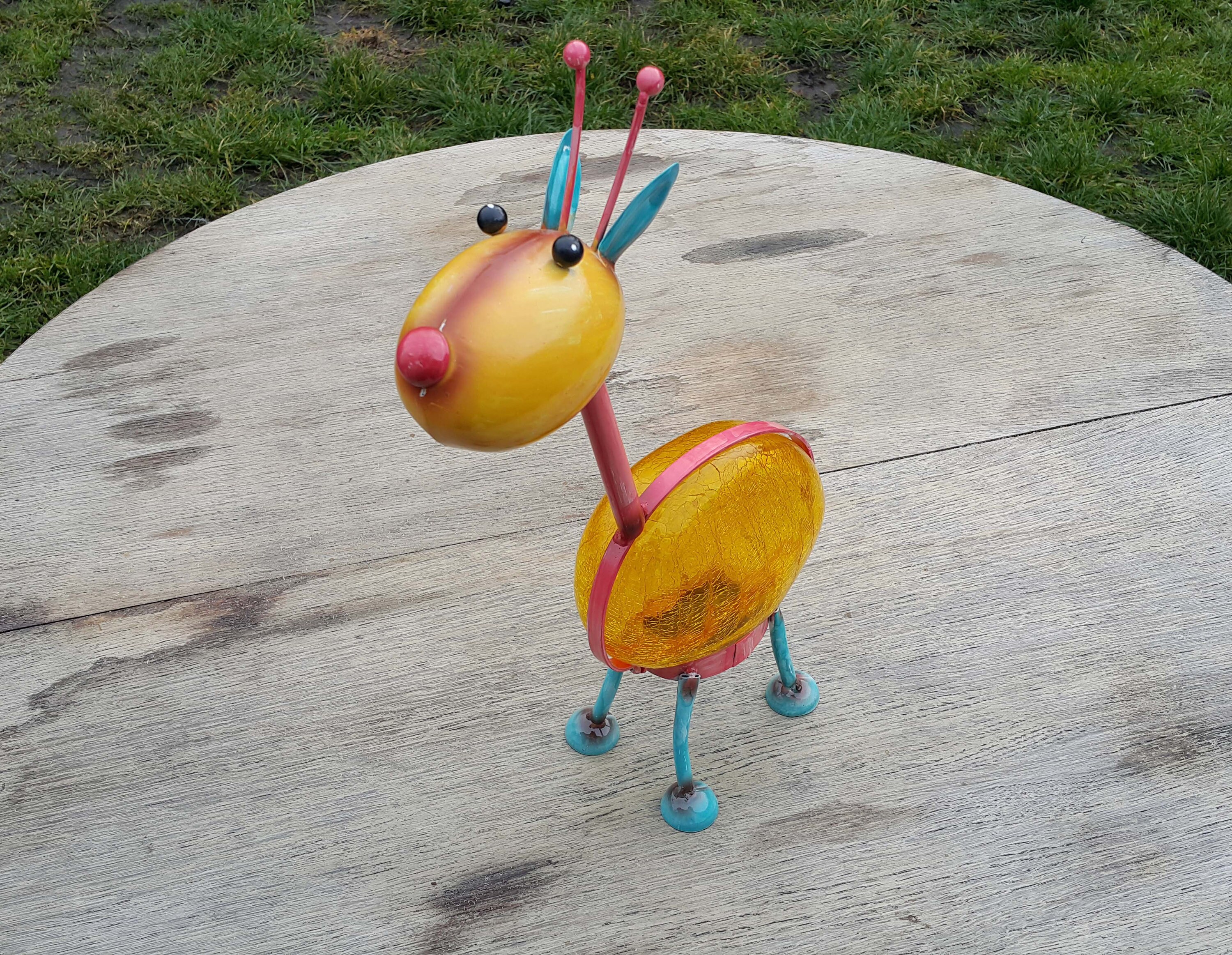 Giraffe With LED S Solar Panelmetal Garden/home Decor | Etsy