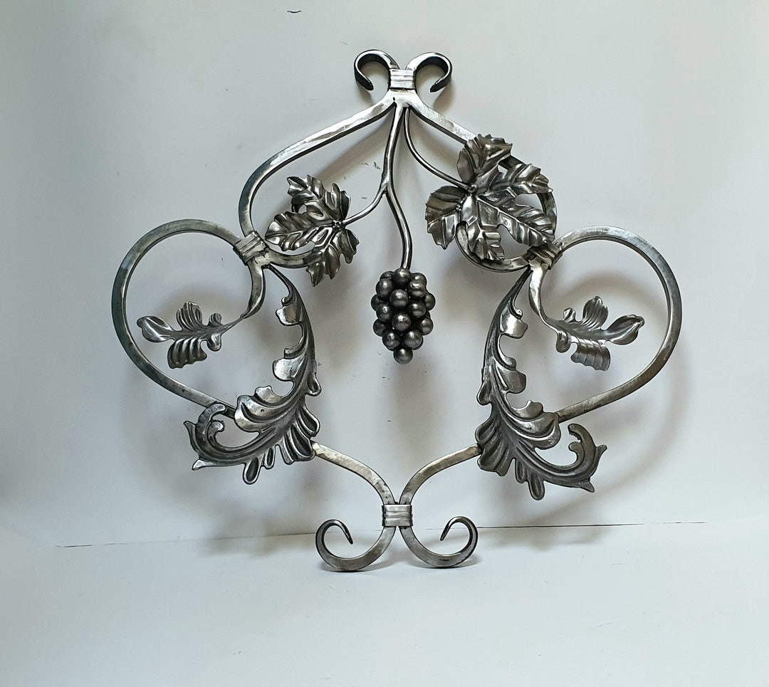 Steel Grape Steel Wall Decor Grape Sculpture,large Heavy Rosette,metal ...
