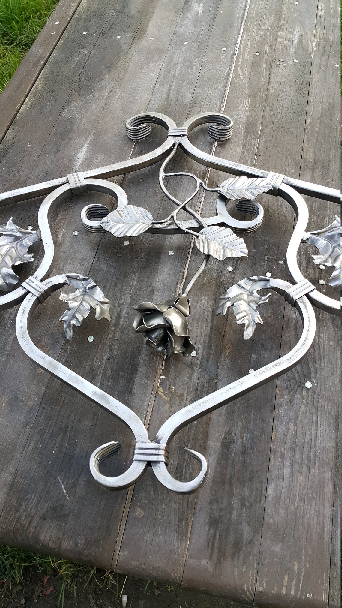 Wrought Iron Gate Valance for Wood Gates and Entry Topslarge | Etsy