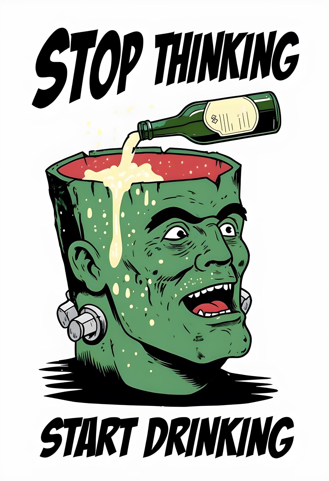 Cartoon, Poster, Drinken, Drinking, Whiskey Glass, Humor, Fun - Etsy