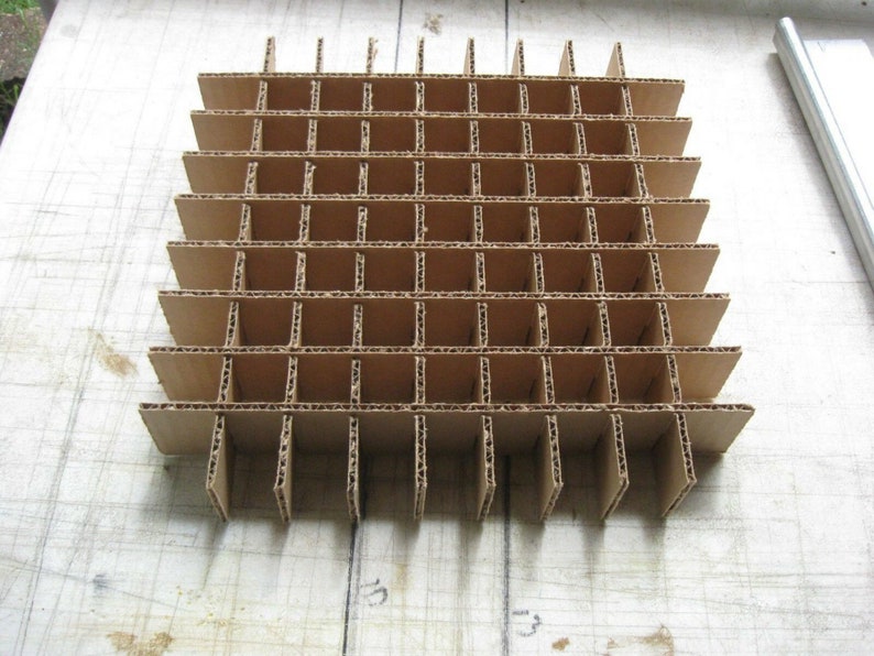Cardboard Dividers 5 Sets 12 X 12 X 4 High 81 Cell B 12-4-08 - Etsy