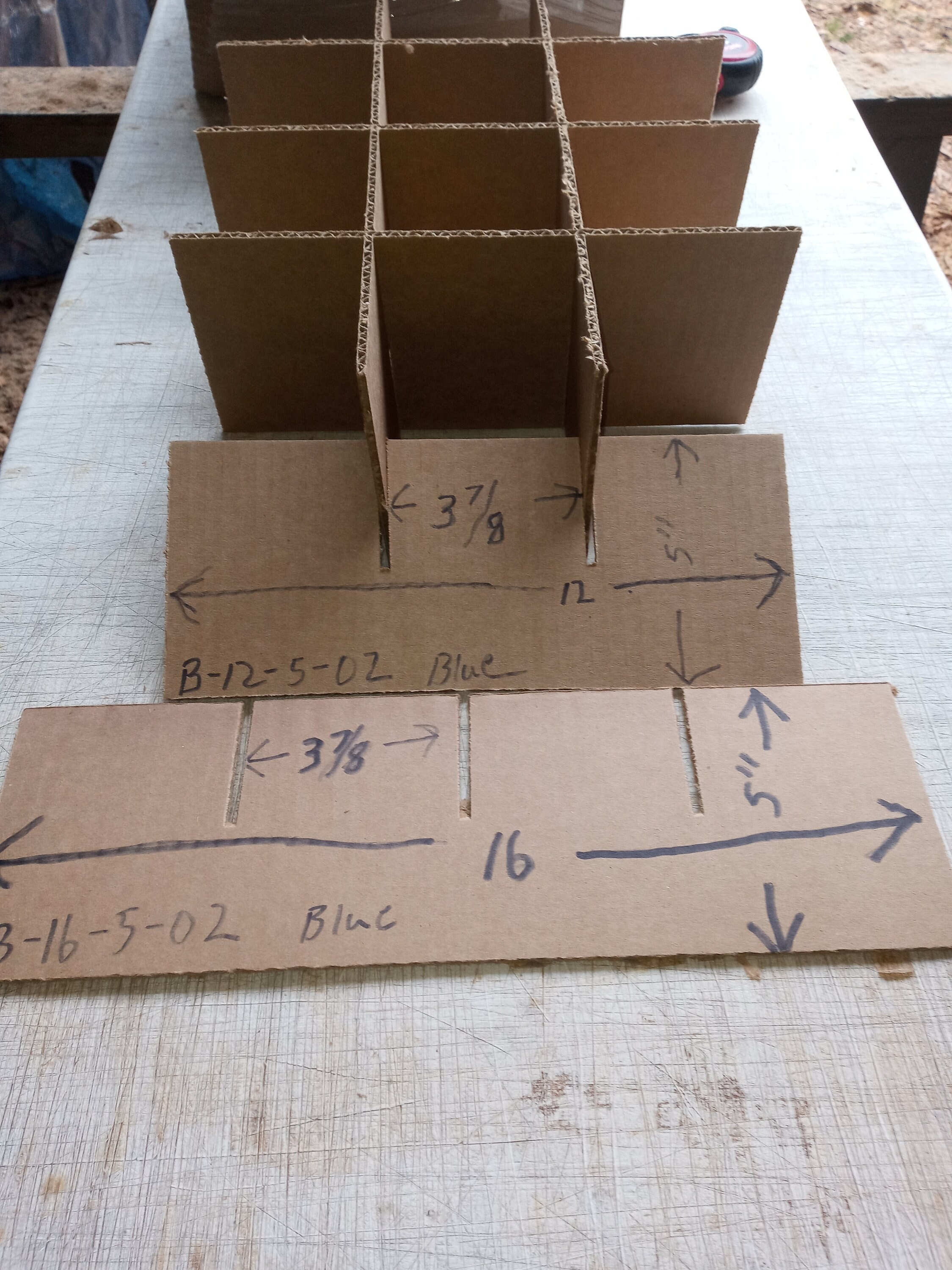Cardboard Dividers 5 Sets 16 X 12 X 5 High 12 Cell B 16-5-03 & B 12-02 ...