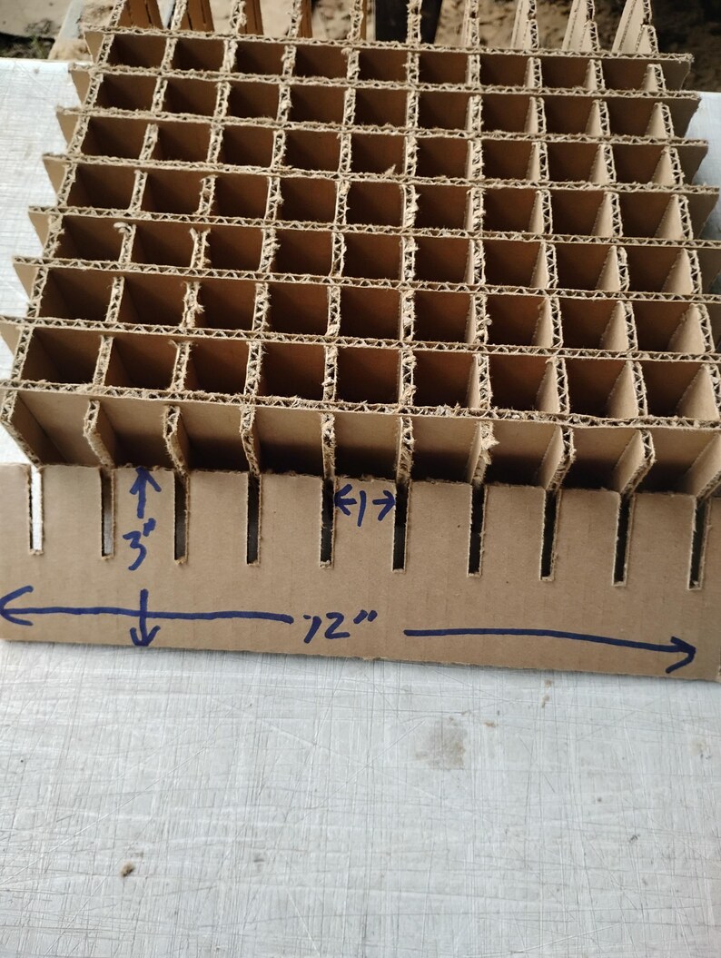 Cardboard Dividers 5 Sets 12 X 3 High 81 Cell A 12-3-10 - Etsy