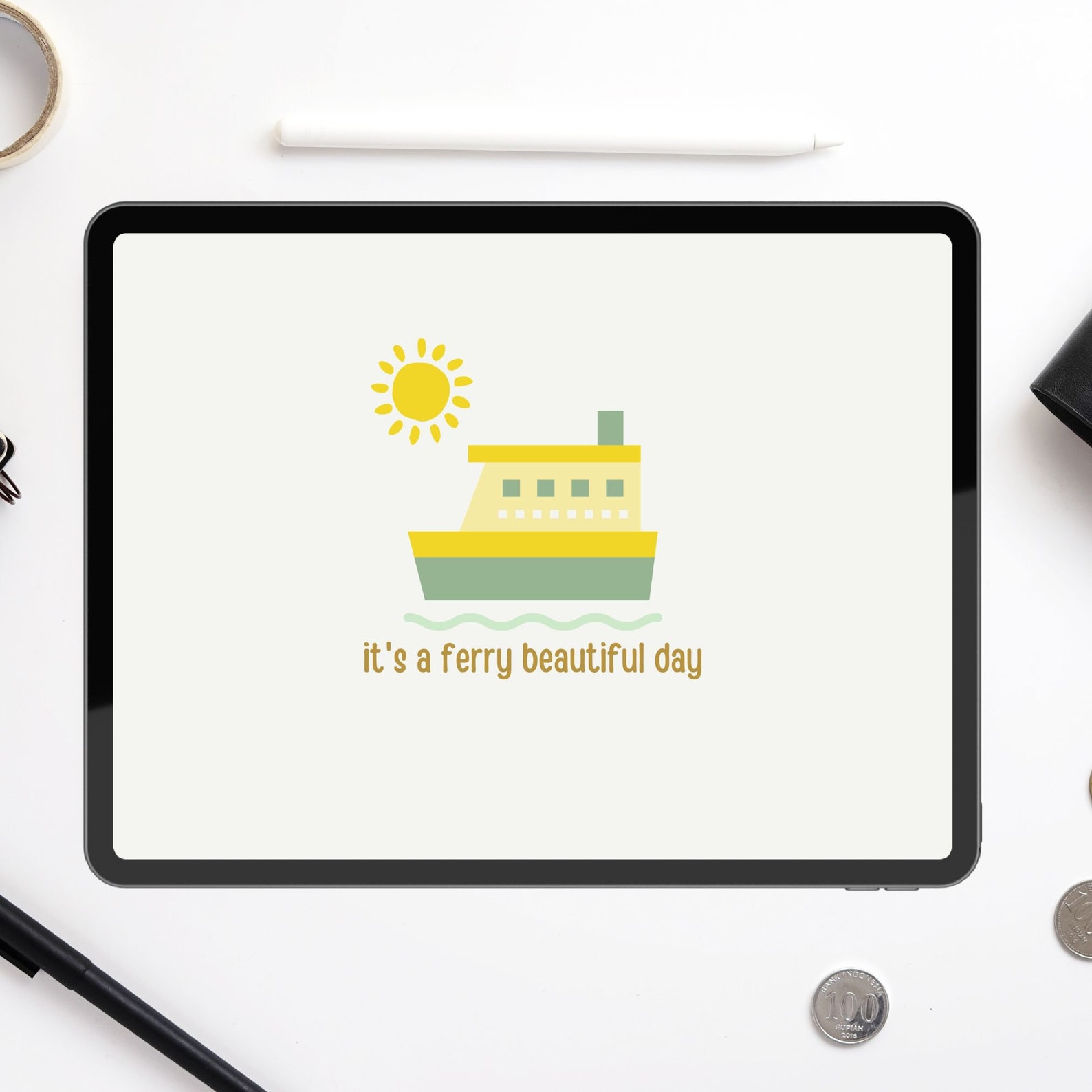 It's a Ferry Good Day Desktop Wallpaper Imac Windows - Etsy
