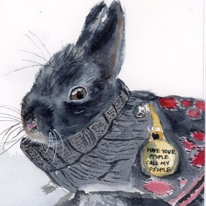 Hand-painted Bunny Portrait From Photo, Personalized Pet Painting ...