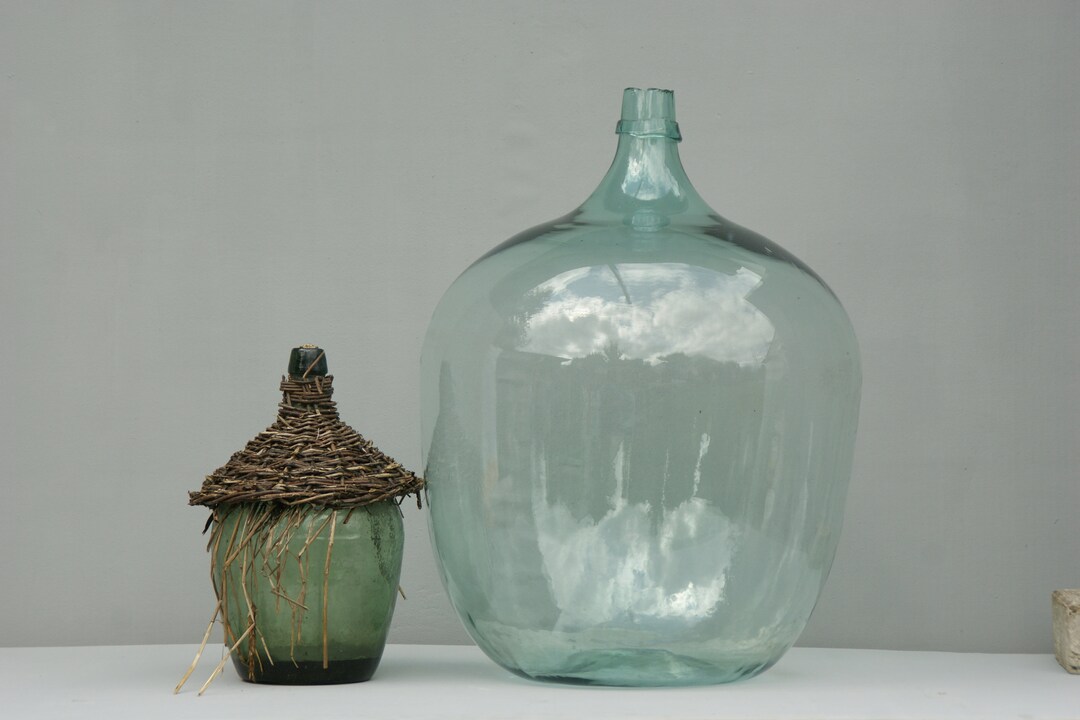 XXL Blue Antique Demijohn From Germany - Etsy