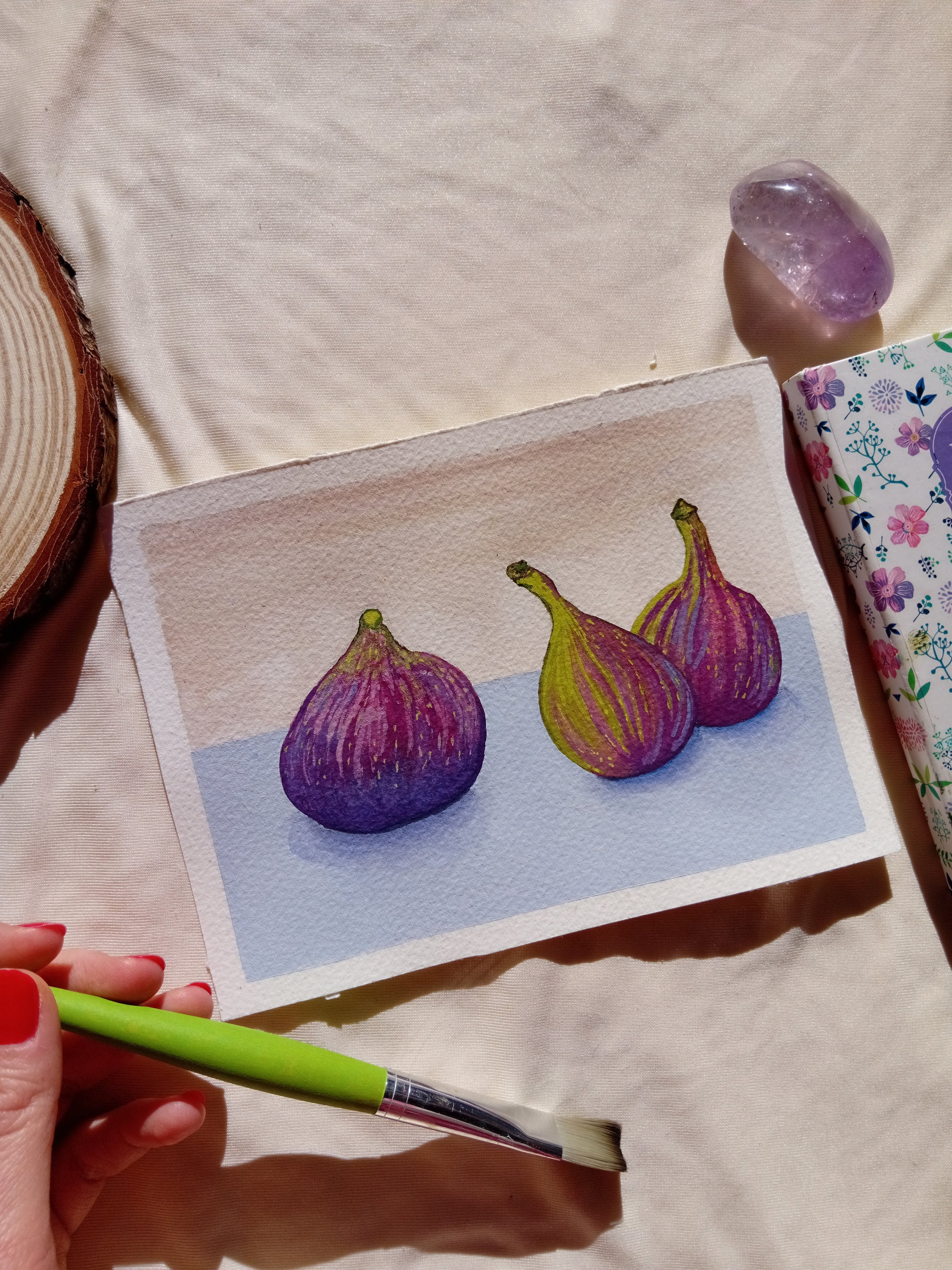 Figs Gouache Painting, Original Gouache Artwork, Figs Wall Art ...