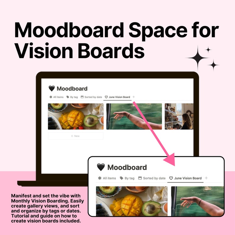 Creative Notion Dashboard For Creatives Writing Space Moodboard