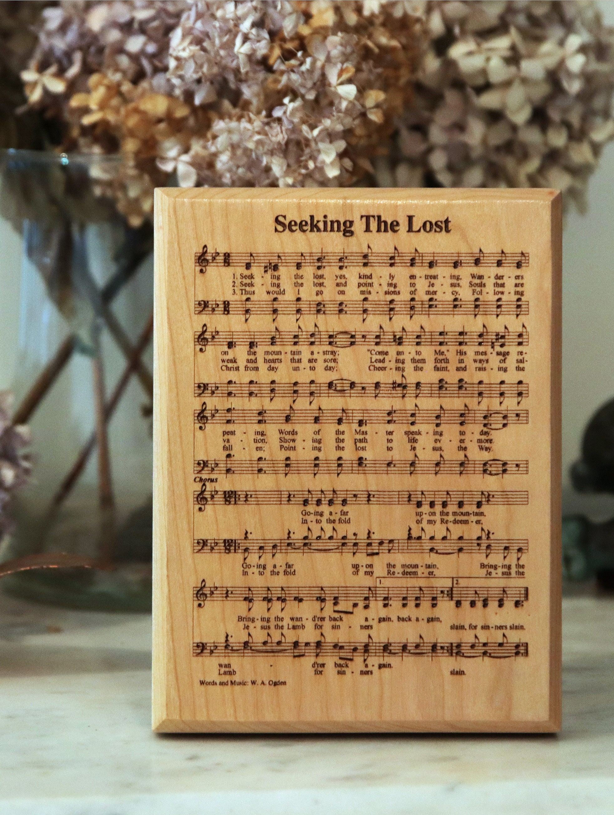 Custom Wooden Hymn Plaque, Laser Engraved, Rustic, Cottagecore, Wall ...