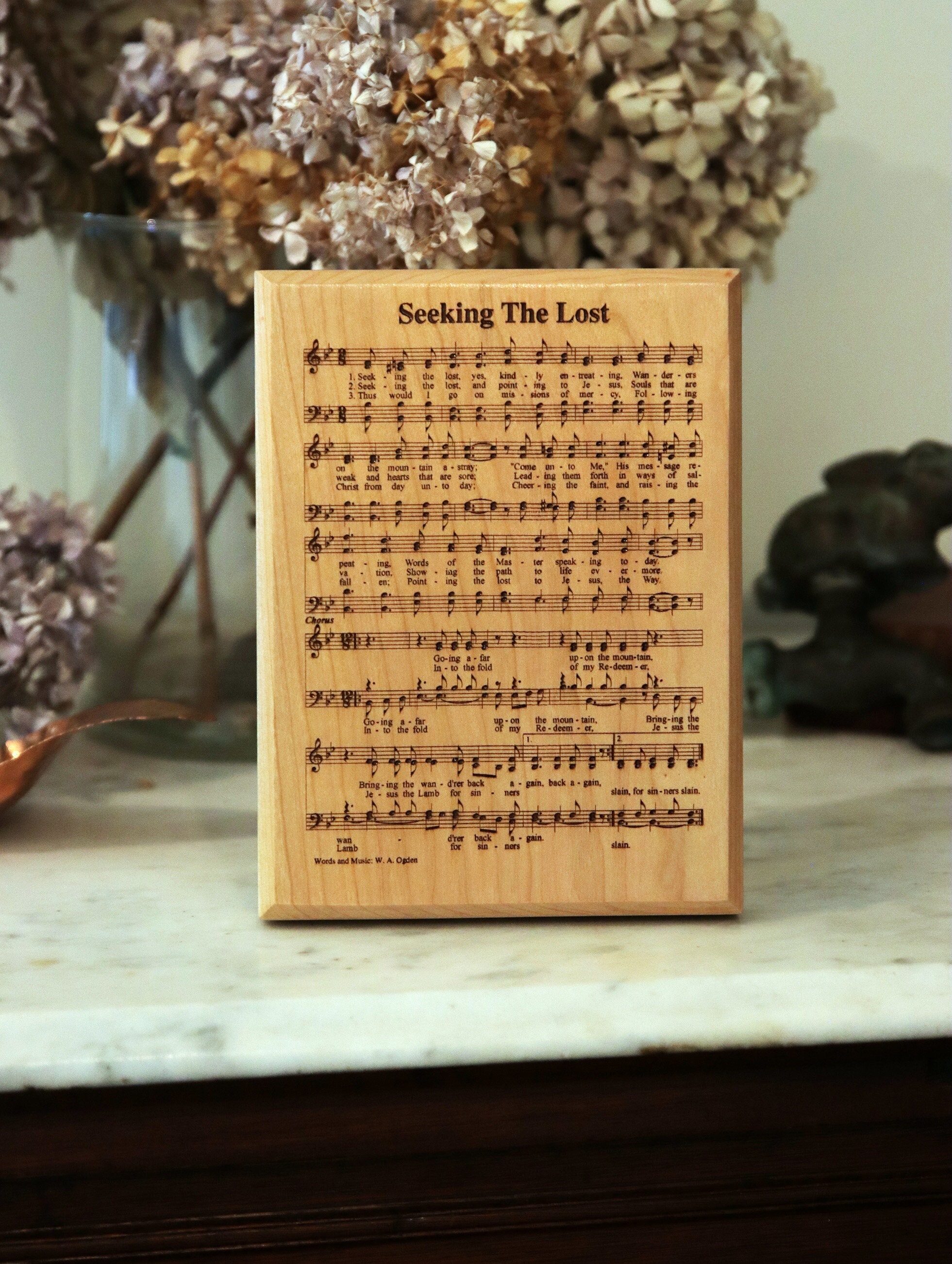 Custom Wooden Hymn Plaque, Laser Engraved, Rustic, Cottagecore, Wall ...