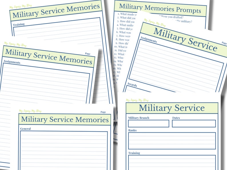 My Legacy, My Story Workbook (fillable PDF Version) - Etsy