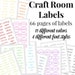 Craft Room Labels - Etsy