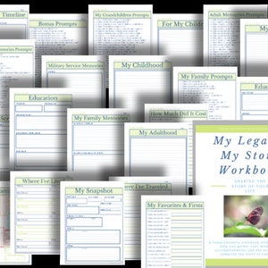 My Legacy, My Story Workbook - Etsy