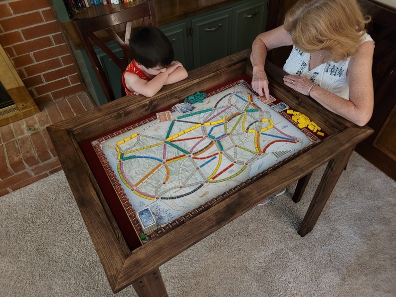 Rectangular Puzzle/board Game Table With Removeable Topper - Etsy