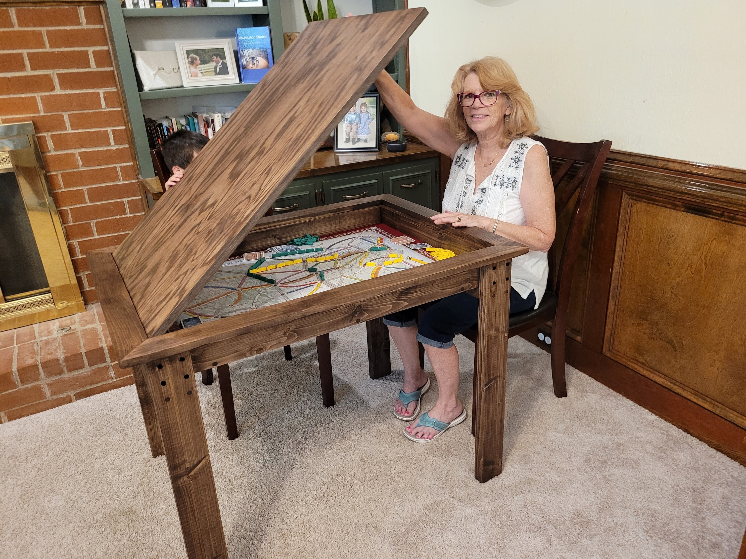 Rectangular Puzzle/board Game Table With Removeable Topper - Etsy
