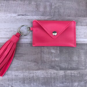 Personalized Pink Coin Purse With Tassel, Personalized Coin Purse ...