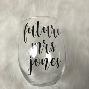 Future Mrs Wine Glass Set, Personalized Bride Mug , Bride Engagement ...
