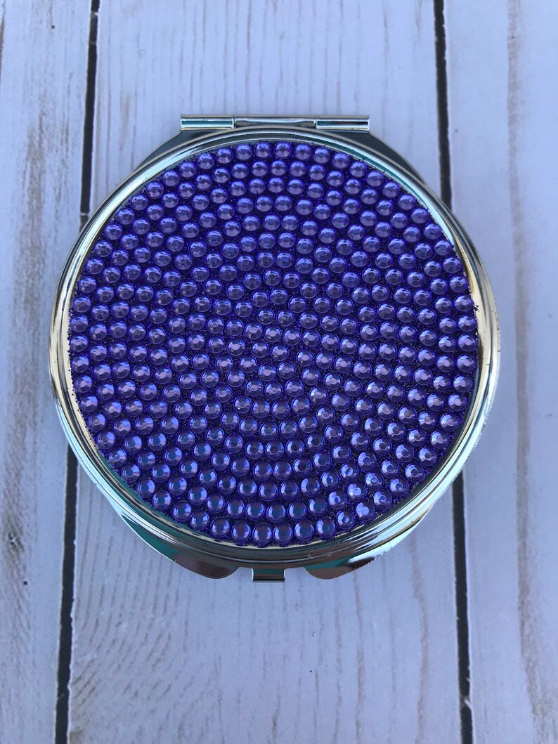 Personalized Compact Mirror for Bridesmaids Gifts Rhinestone | Etsy