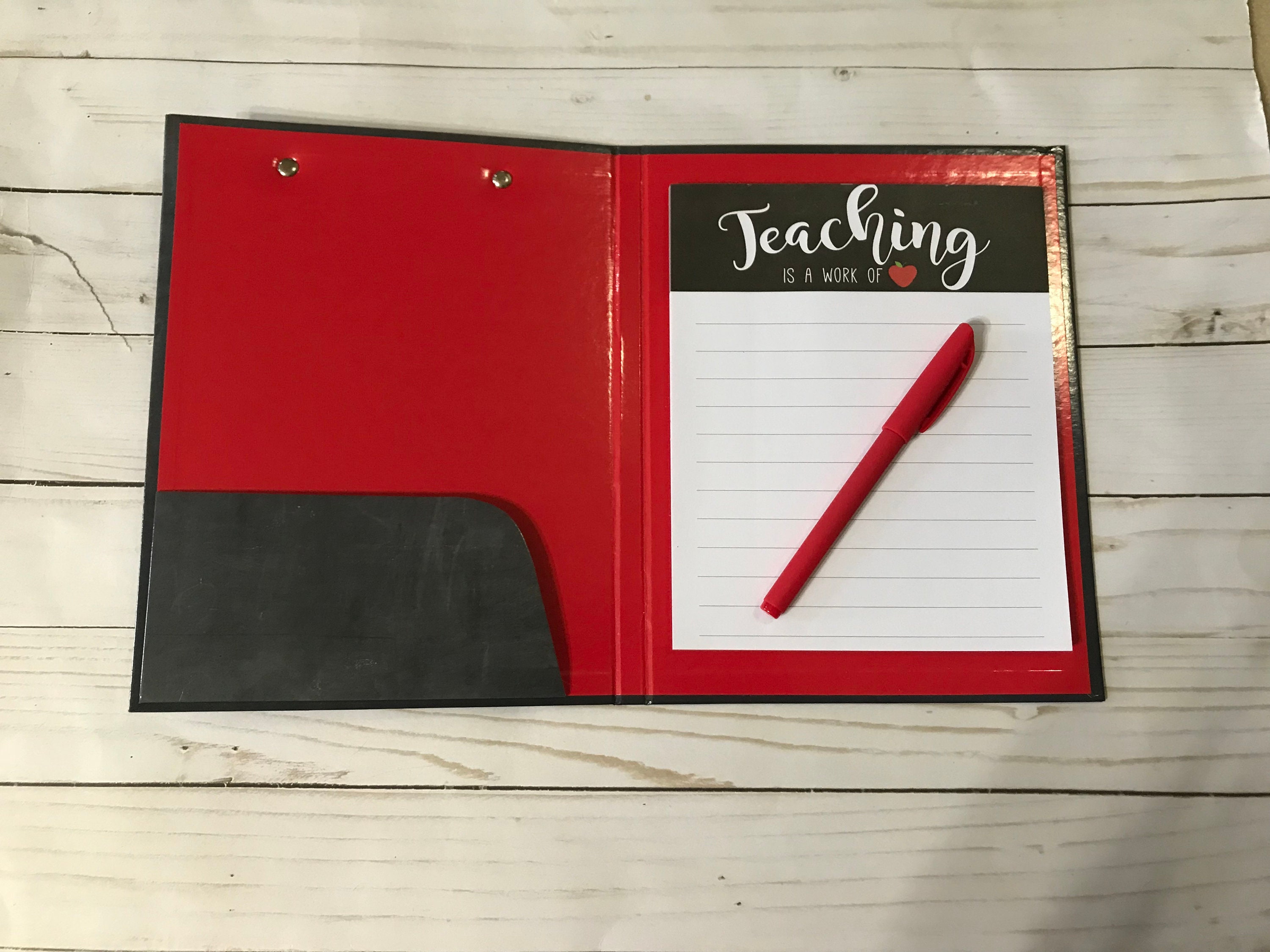 Personalized Teacher Stationary Set with Clipboard Pen and | Etsy