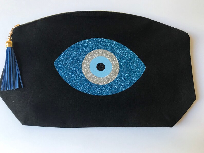 Blue Evil Eye Makeup Bag Evil Eye Purse Evil Eye Clutch | Etsy