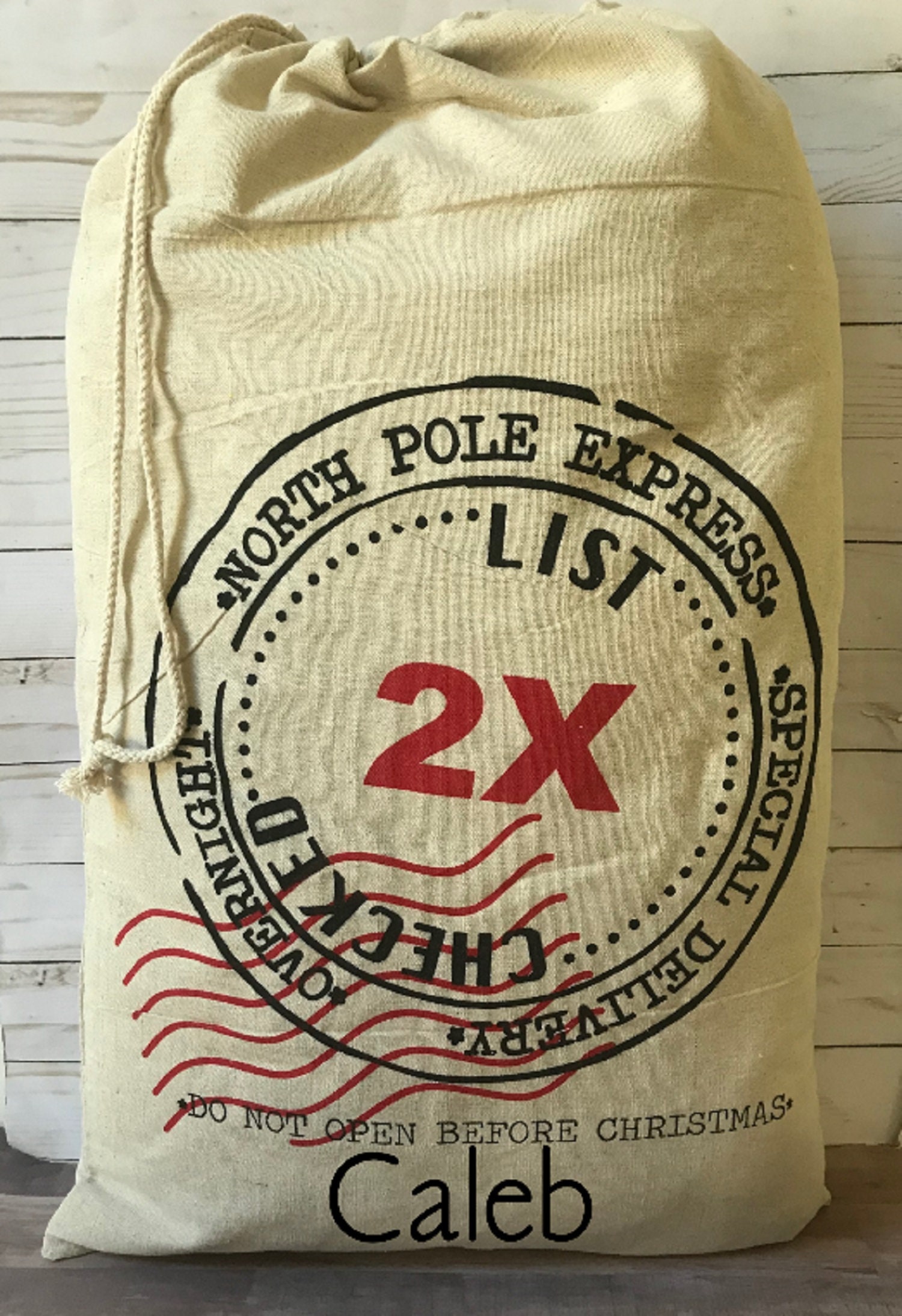 Personalized Christmas Santa Sack for Gifts, Canvas Santa Bag, Canvas ...